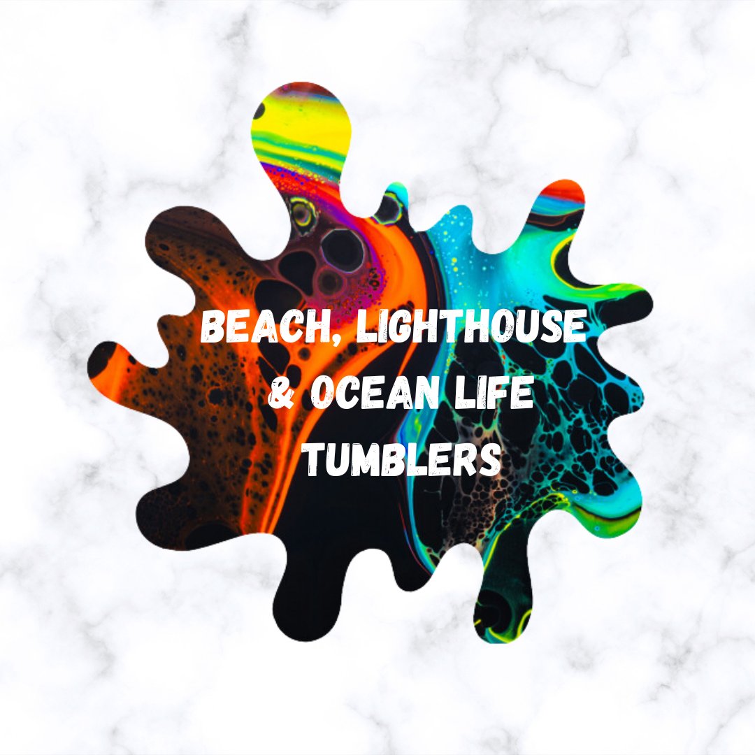 Beach, Lighthouse & Ocean Life – Swirly Inks N Glittered Designs