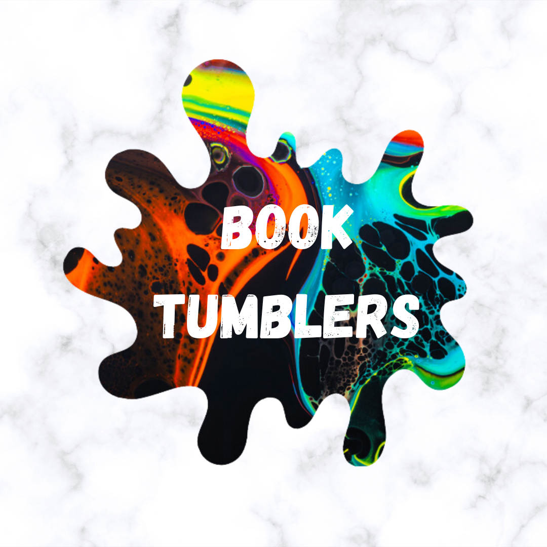 Book Tumblers – Swirly Inks N Glittered Designs