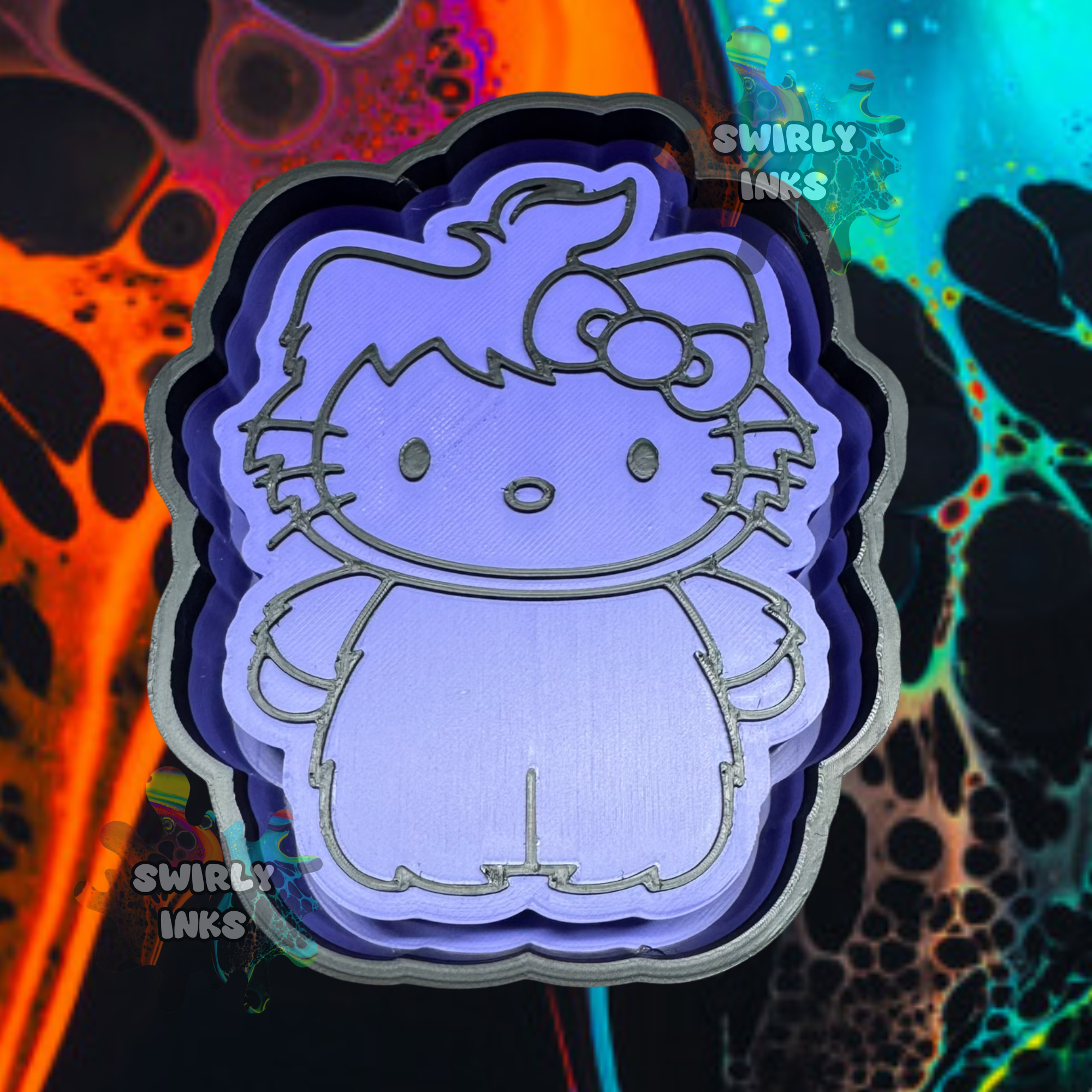 Grinchy Hello Kitty Freshie Mold – Swirly Inks N Glittered Designs