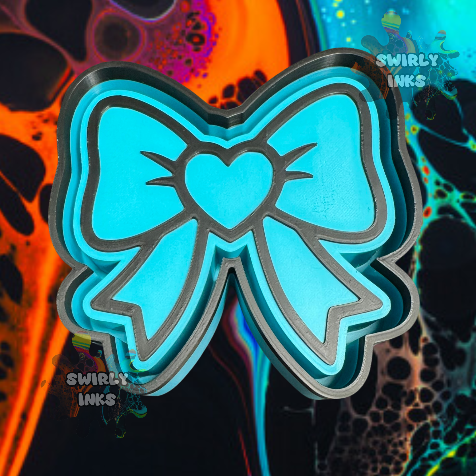 Heart Bow Freshie Mold – Swirly Inks N Glittered Designs