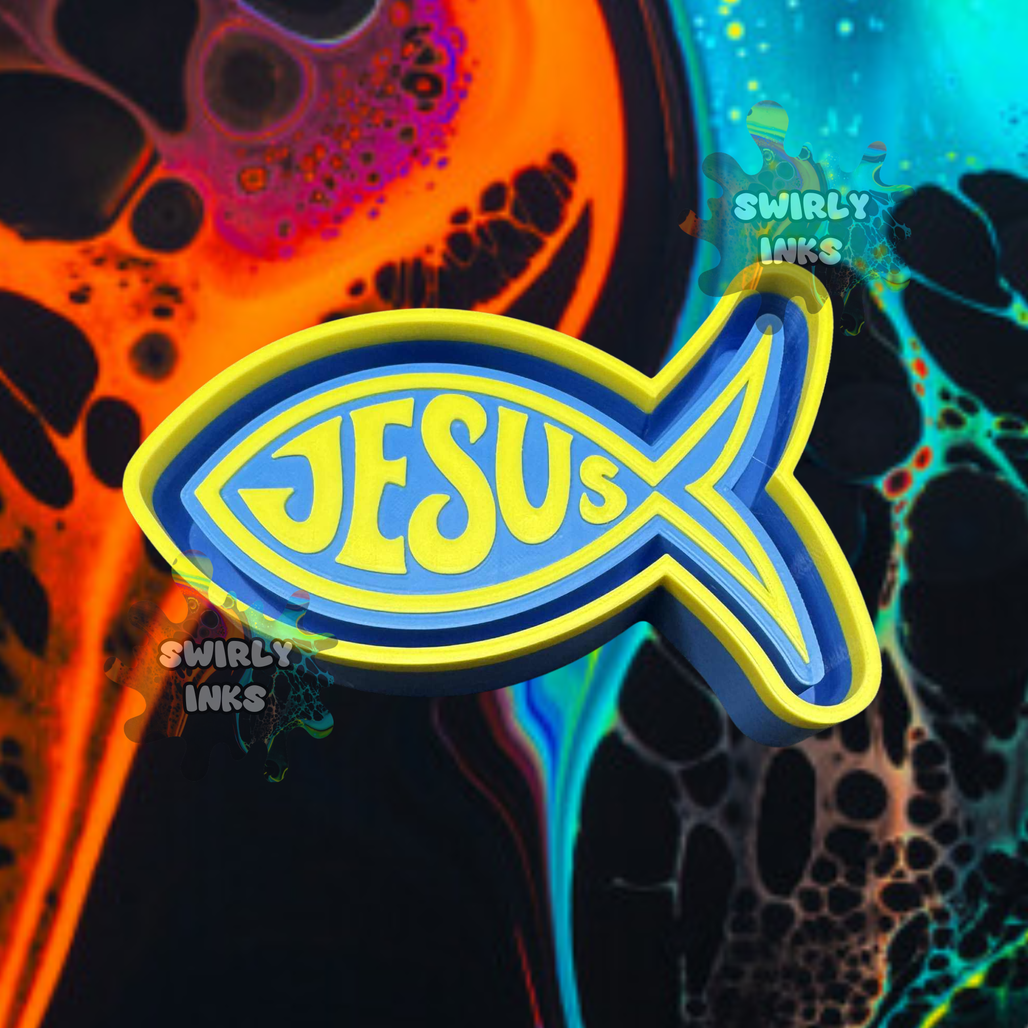 Jesus Fish Freshie Mold – Swirly Inks N Glittered Designs