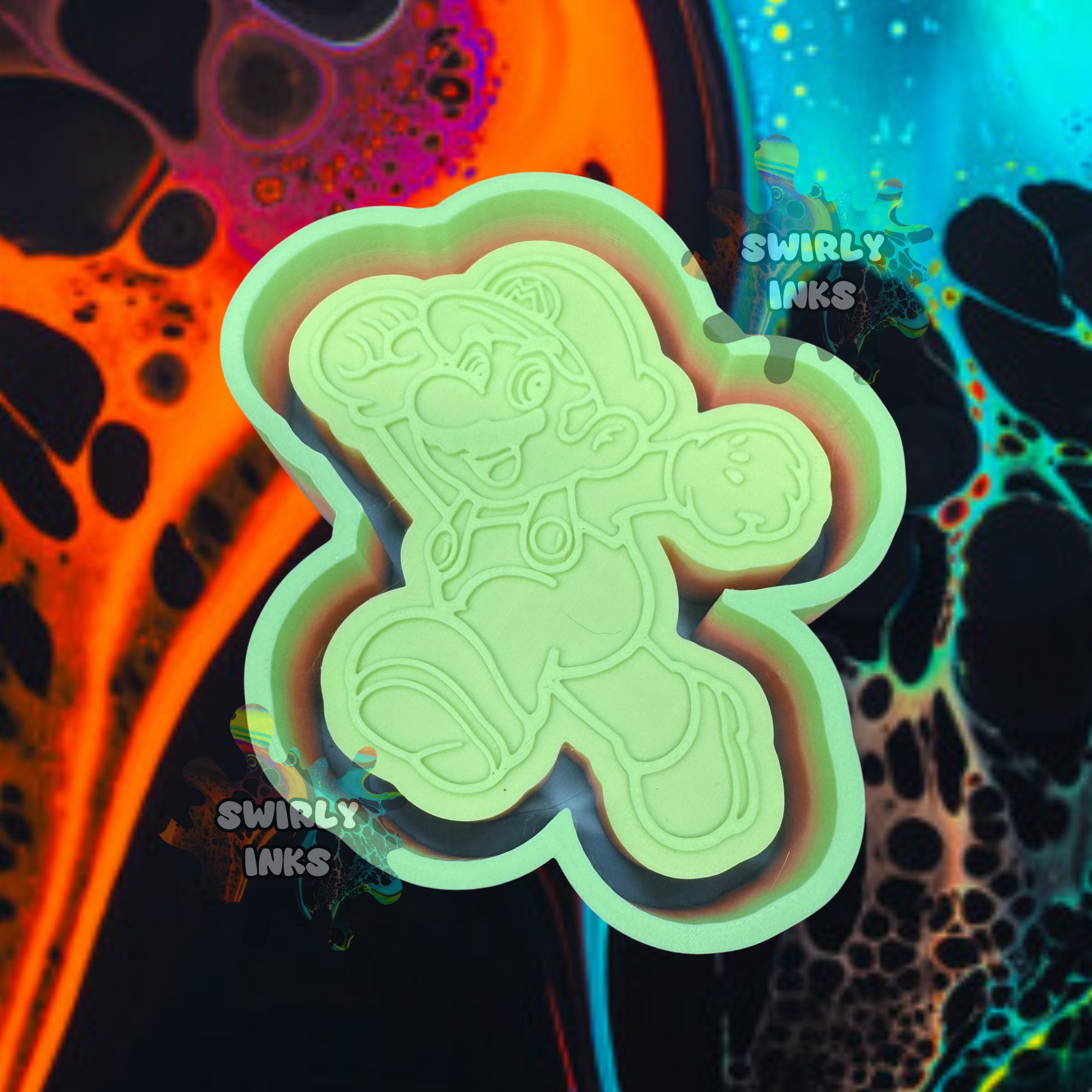 Mario Freshie Mold – Swirly Inks N Glittered Designs
